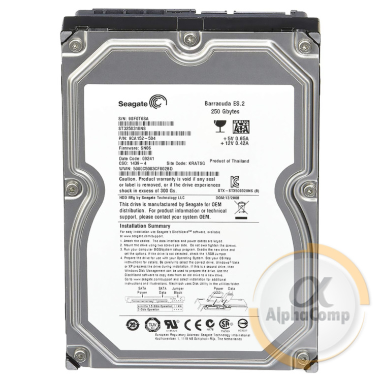 Жесткий диск 3.5" 250Gb Seagate ST3250310NS (8Mb/7200/SATAII) БУ купити ...