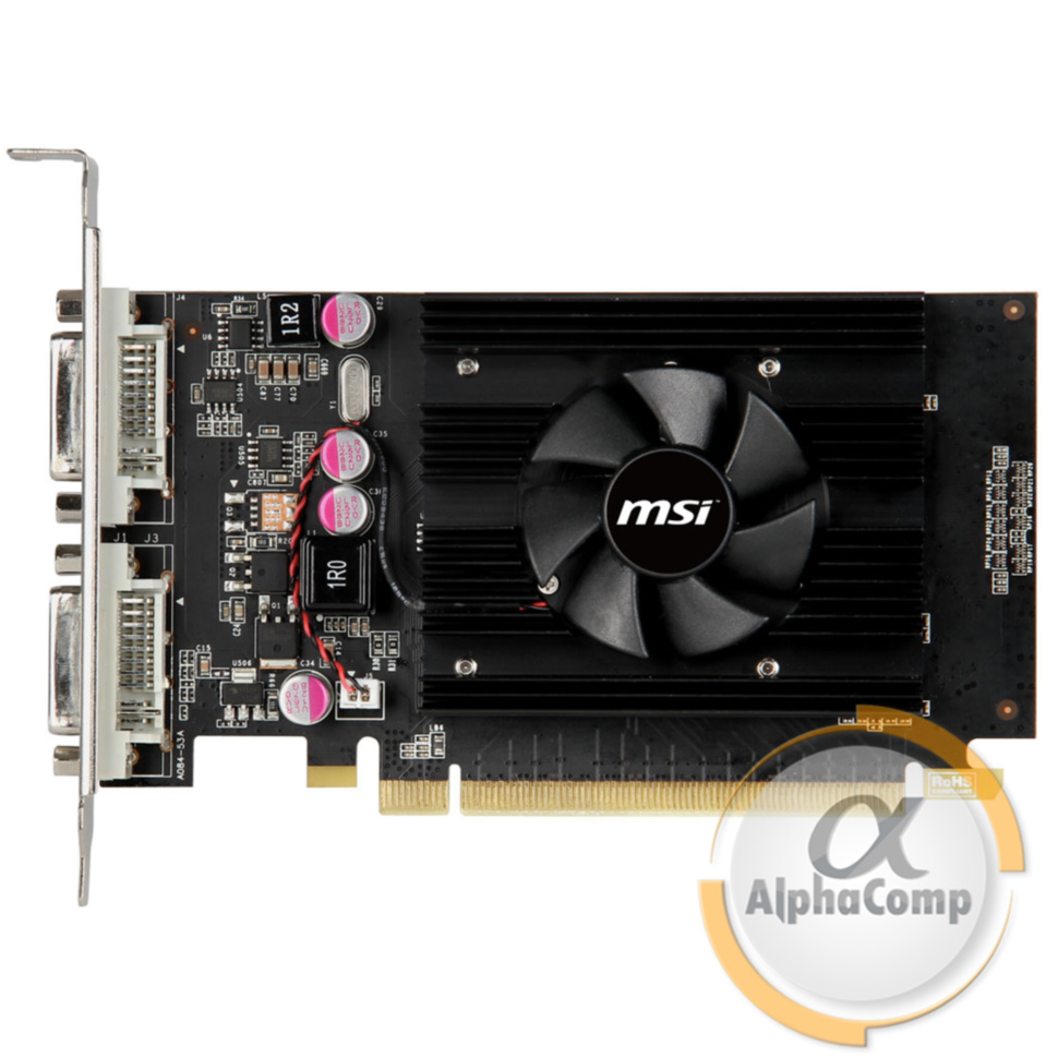 Видеокарта PCI-E NVIDIA MSI GT210 (512Mb/DDR2/64bit/2xDVI) БУ купить в ...